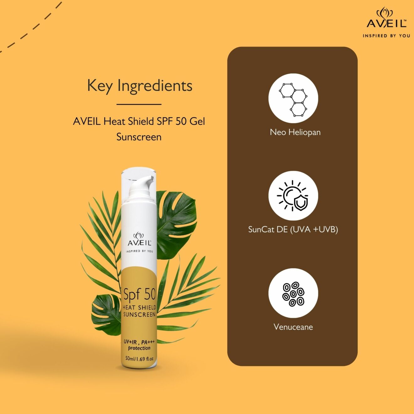 Aveil SPF 50 Gel With Heat Shield » Sunscreen