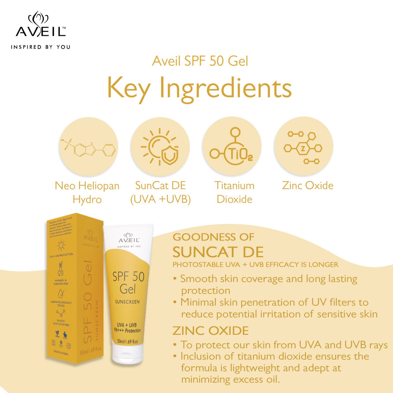 Aveil SPF 50 Gel » Sunscreen